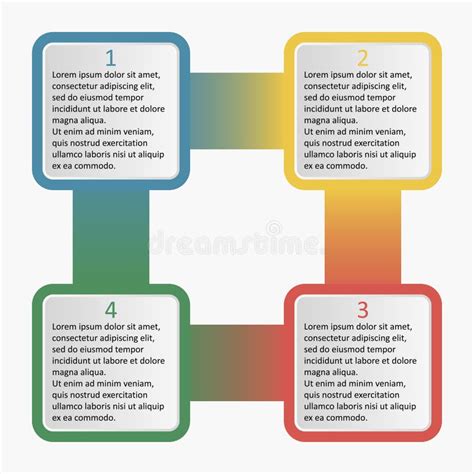 Four Steps Process Arrows Stock Vector Illustration Of Plan 29413669