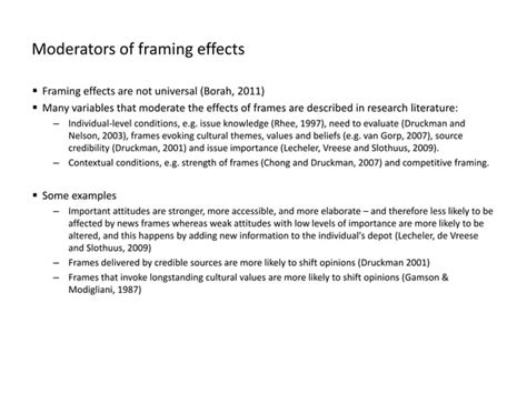Framing Theory Review Pptx