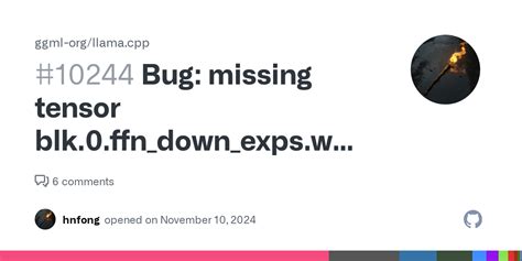 Bug Missing Tensor Blk0ffndownexpsweight When Loading Mixtral