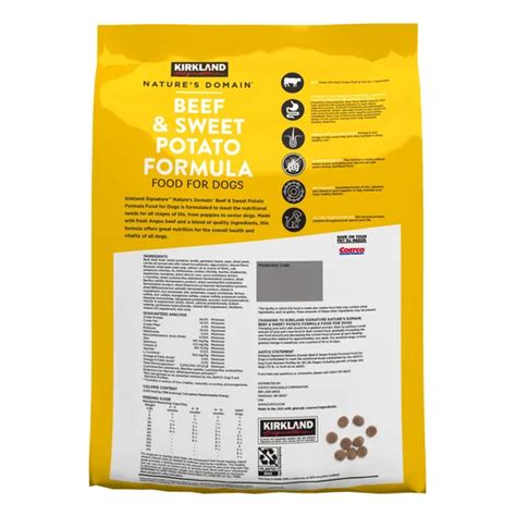 Kirkland Signature Natures Domain Beef And Sweet Potato Dog Food 25 Lbs Costco