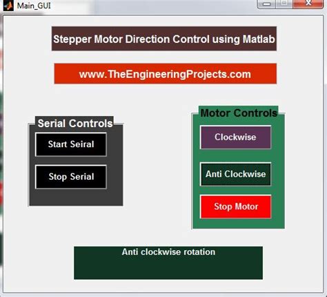 Stepper Motor Direction Control Using Matlab Stepper Motor