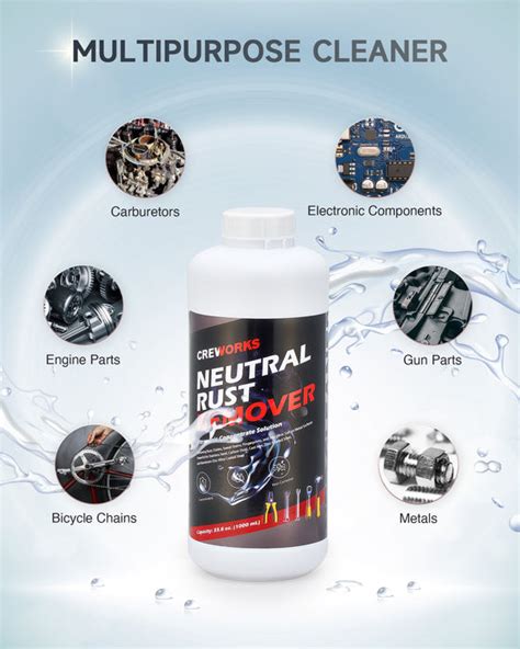 Heavy Duty Rust Remover 34 Fl Oz Rust Dissolving Solution For Metals