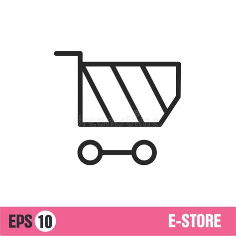 Webvector Lines Icon Basket Shop Stock Vector Illustration Of Symbol Market 81904941