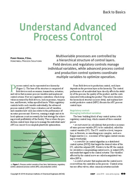 understand advanced process control back to basics pdf control