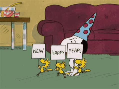 Happy New Year Funny Snoopy And Friends 