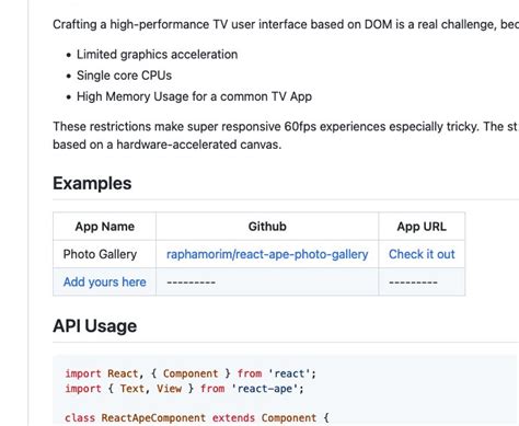 react ape examples · issue 115 · raphamorim react ape · github
