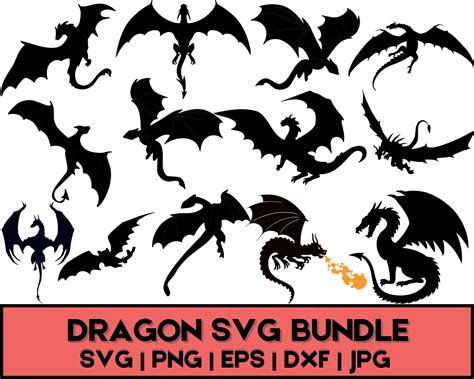 Dragon Svg Bundle Dragon Svg Dragon Cut File Dragons Head Dragon Clipart Animal Svg Dragon
