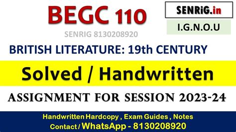 FREE IGNOU BEGC 110 Solved Assignment 2023 24 Download