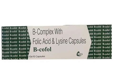 B Complex Folic Acid Lysine Capsules At ₹ 162box Vitamin B Complex