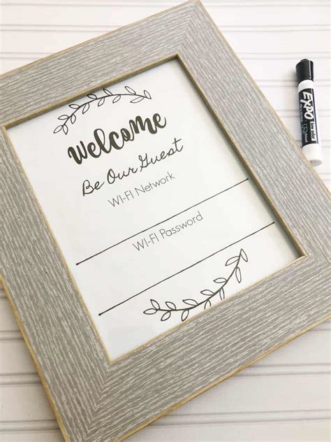 Wifi Password Sign Free Printable Download