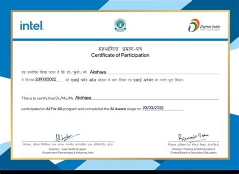 akshaya k m on linkedin participated in ai for all program and completed the ai aware