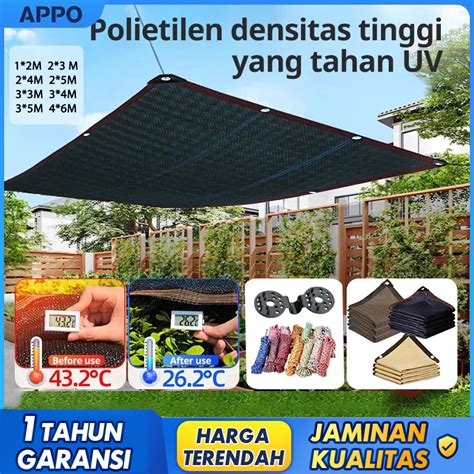 Jual Paranet 95% Lebar 2/3/4 Meter Shading Net Nylon Anti Panas Enkripsi 12-pin Jaring Paranet ...