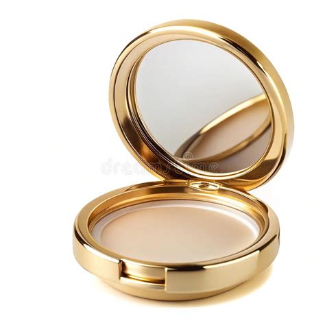 Solid Perfume Compact On White Background Stock Illustration