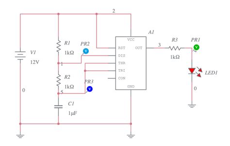 555 Blinking A Led Multisim Live