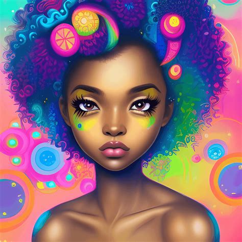 Intricately Rendered Dark Skin Girl 4k · Creative Fabrica