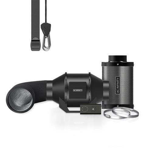 Combo Kit Mm Inline Fan With Speed Controller And Activated Carbon Filter