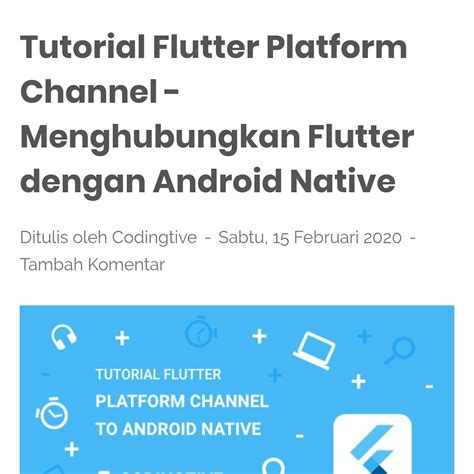 Didik Maulana Ardiansyah On Linkedin Android Native Flutter Ios