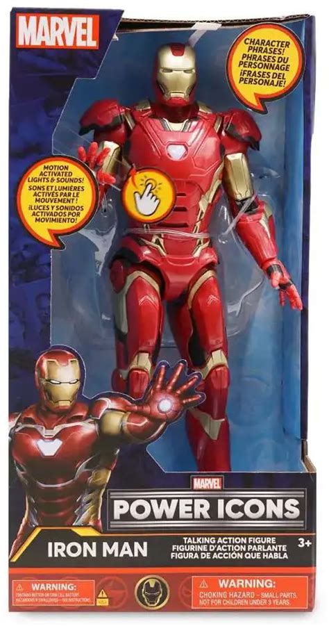 Disney Marvel Power Icons Iron Man Exclusive 95 Action Figure With