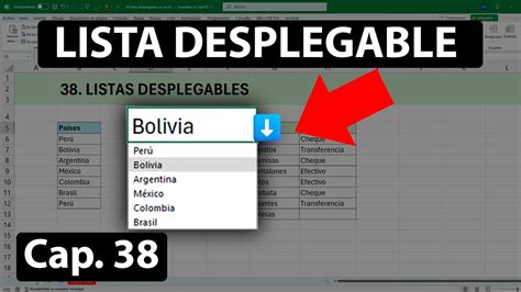 Validación De Datos Listas Desplegables En Excel