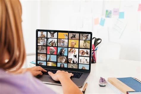 Free Photo Side View Adult Working On Laptop