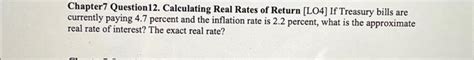 solved chapter7 question12 calculating real rates of return