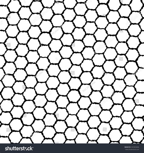 Modern Stylish Pattern Hexagon Mesh Repeating Stock Vector Royalty