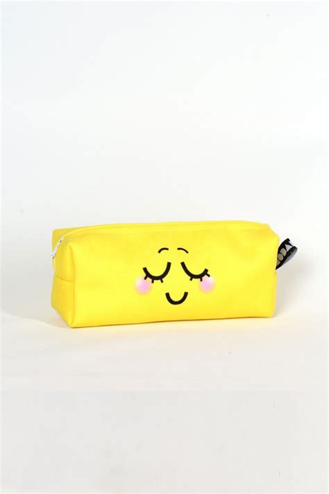 Cute Smiley Pencil Makeup Box Patterned With Digit Vicedeal