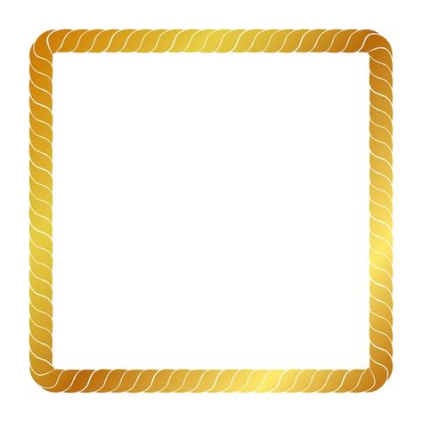 premium vector simple vector square frame from golden rope for