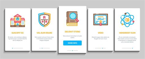 Academy Educational Onboarding Elements Icons Set Vector Vector Art At Vecteezy