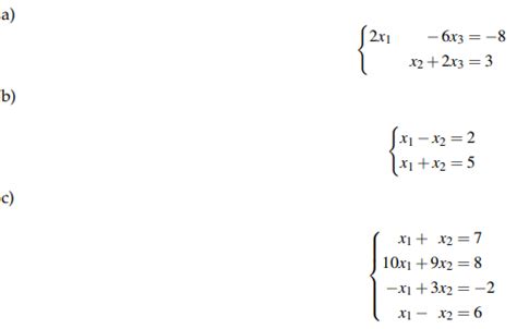 Solved For Each Of The Following Linear Systems Determine Chegg