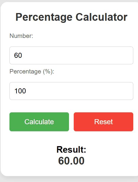 Building Percentage Calculator With Using Javascript With Code