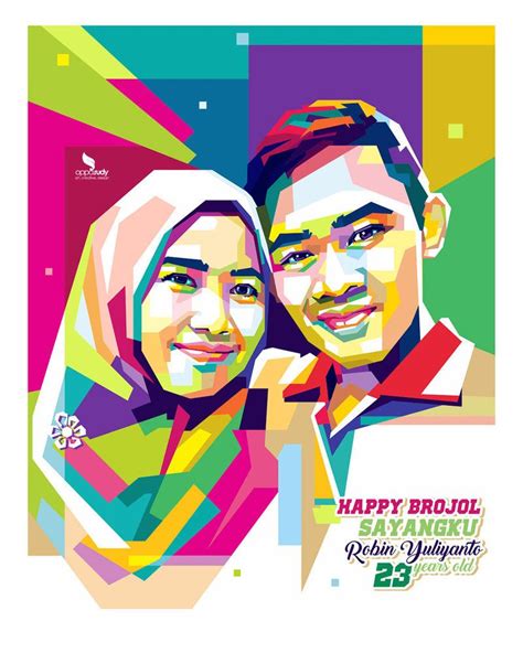 WPAP COUPLE By Opparudy Design Wpap Popart Vector Art Illustration Portrait Desain