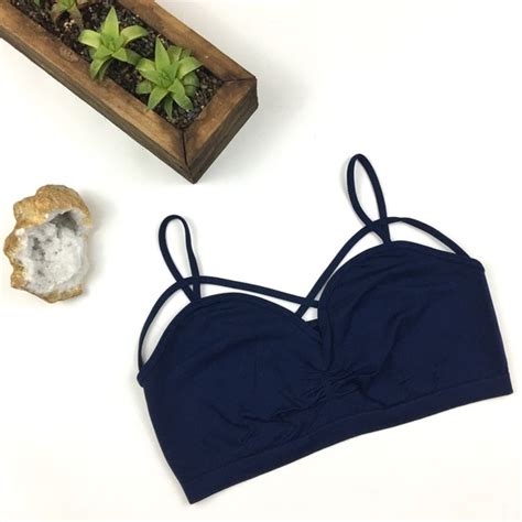 Intimates And Sleepwear Navy Seamless Caged Cutout Bralette Poshmark