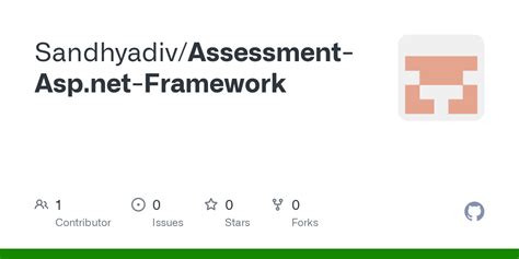 GitHub Sandhyadiv Assessment Asp Net Framework