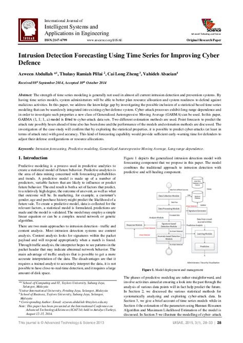 Pdf Intrusion Detection Forecasting Using Time Series For Improving Cyber Defence
