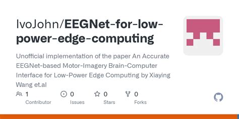 github ivojohn eegnet for low power edge computing unofficial implementation of the paper an