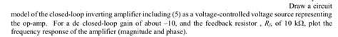 Draw A Circuit Model Of The Closed Loop Inverting Amplifier Including 5 As A Voltage Controlled