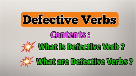 Defective Verbs Youtube