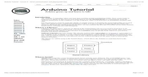 Download Pdf Arduino Tutorial Lesson 4 Serial Communication
