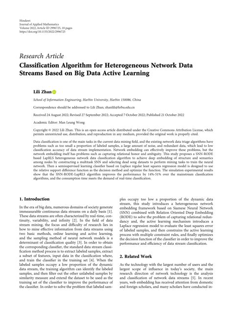 pdf classification algorithm for heterogeneous network data streams