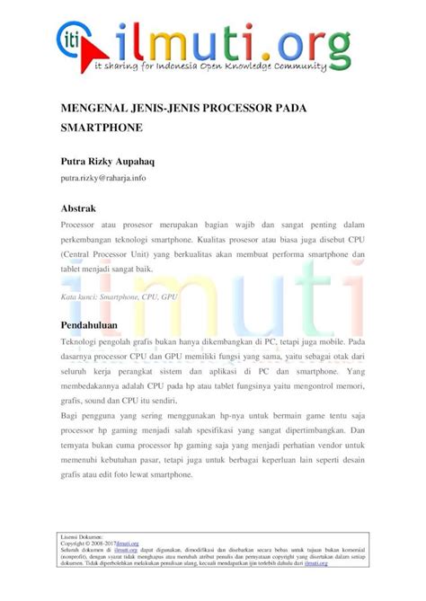 Pdf Mengenal Jenis Jenis Processor Pada Smartphone … Wp