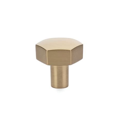 Mod Hex Knob Finish Satin Brass Size 1 18