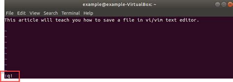 How To Save A File In Vi Vim Editor Quit