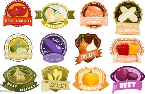야채 라벨 로고 에코 자연 제품 배지 벡터 디자인 서식 파일 아이콘 제품 브랜딩 감자 요리에 대한 스톡 벡터 아트 및 기타 이미지 감자 요리 건강한 생활방식 건강한