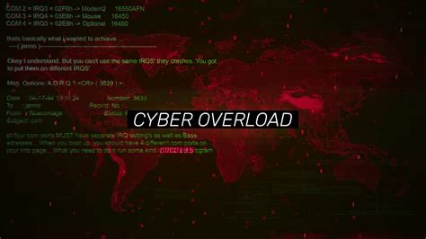 cyber overload warning text on hacking stock motion graphics sbv