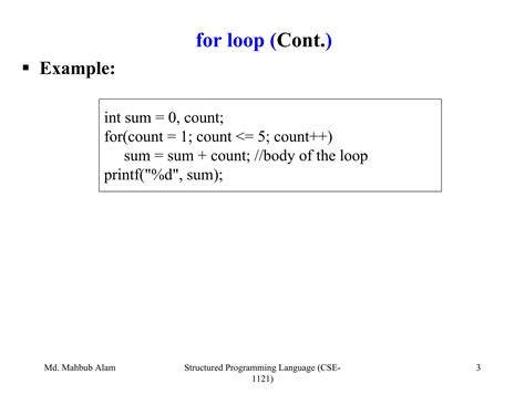 Lecture05control Structure Part Ii Ppt
