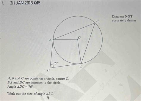 Solved 3h Jan 2018 Q15 Diagram Not Accurately Drawn A B And C Are