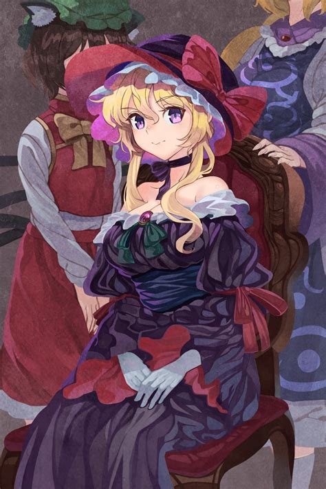 Yakumo Yukari Yakumo Ran And Chen Touhou Drawn By Creeper Gametime Danbooru