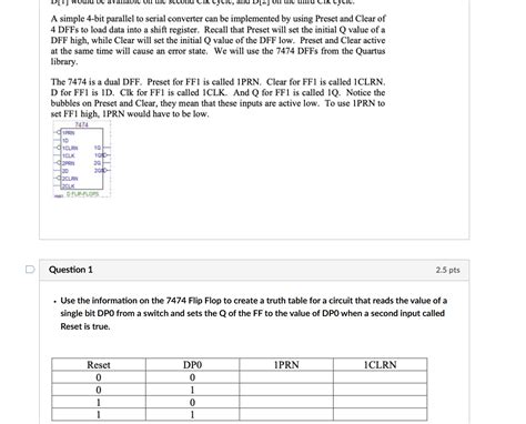 Solved A Simple Bit Parallel To Serial Converter Can Be Chegg