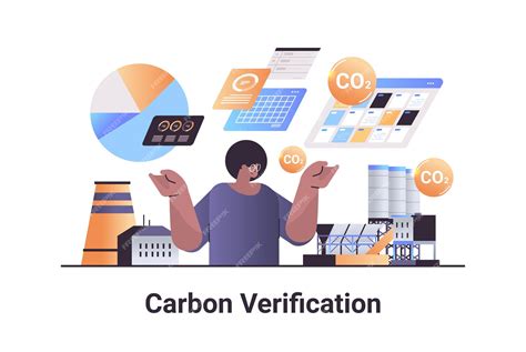 Premium Vector Carbon Verification Concept Businessman Analyzing